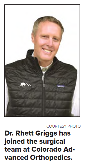 Colorado Advanced Orthopedics welcomes Dr. Griggs | The Herald Times ...